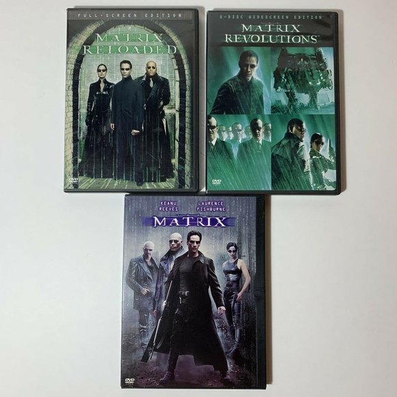 Media | 3 Sets The Matrix Matrix Reloaded Matrix Revolutions Dvd Action ...